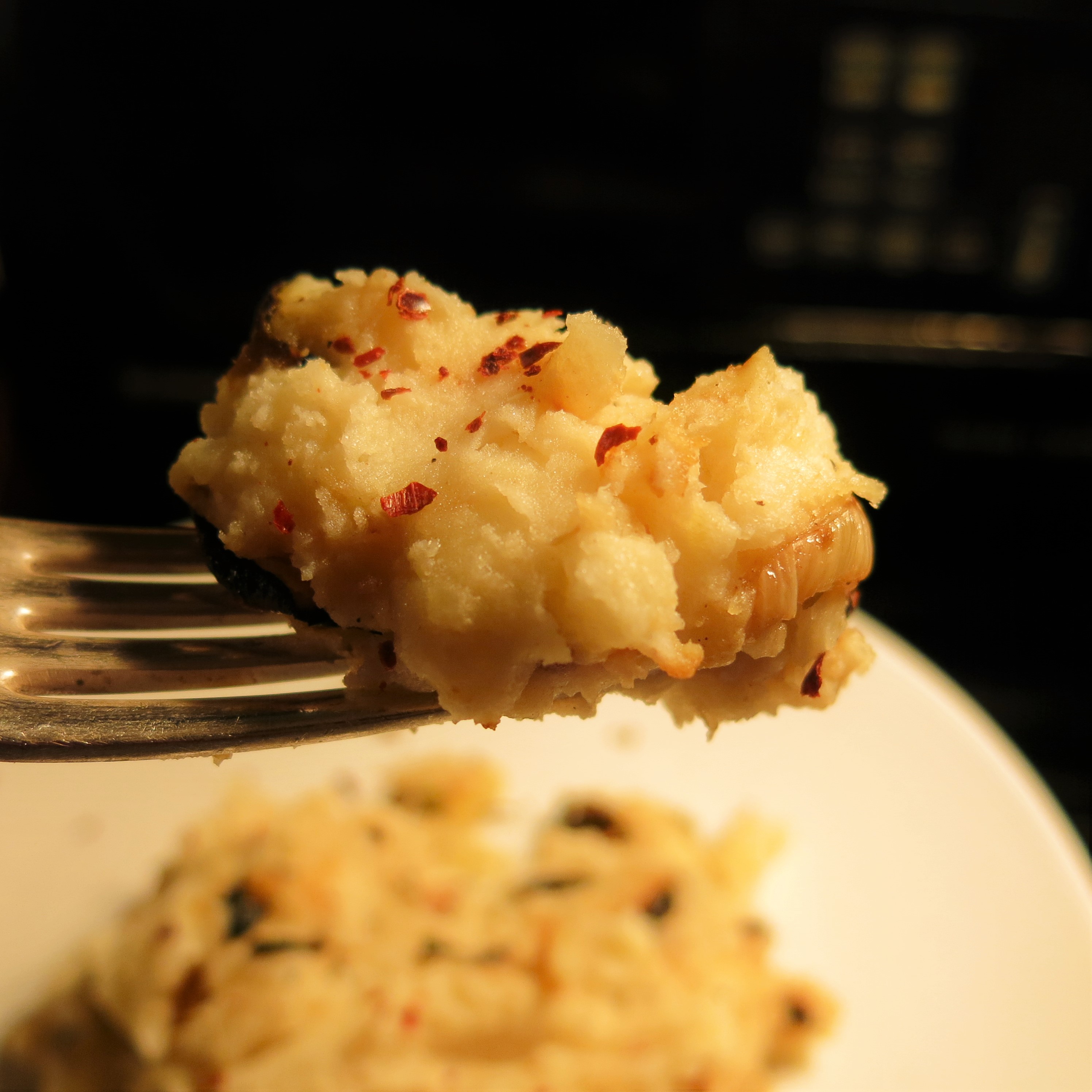 Holiday Mashed Potatoes with Horseradish & Charred Onions | Goddess Cooks