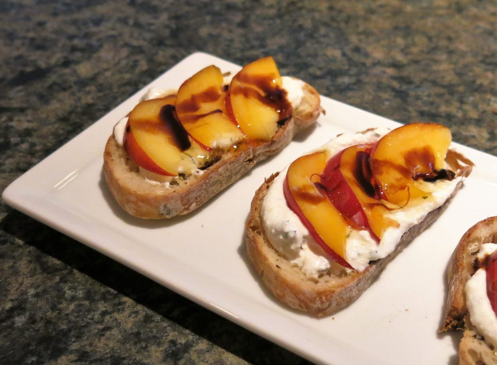 Crostini with Ricotta and Nectarines (or Fruit!) | Goddess Cooks