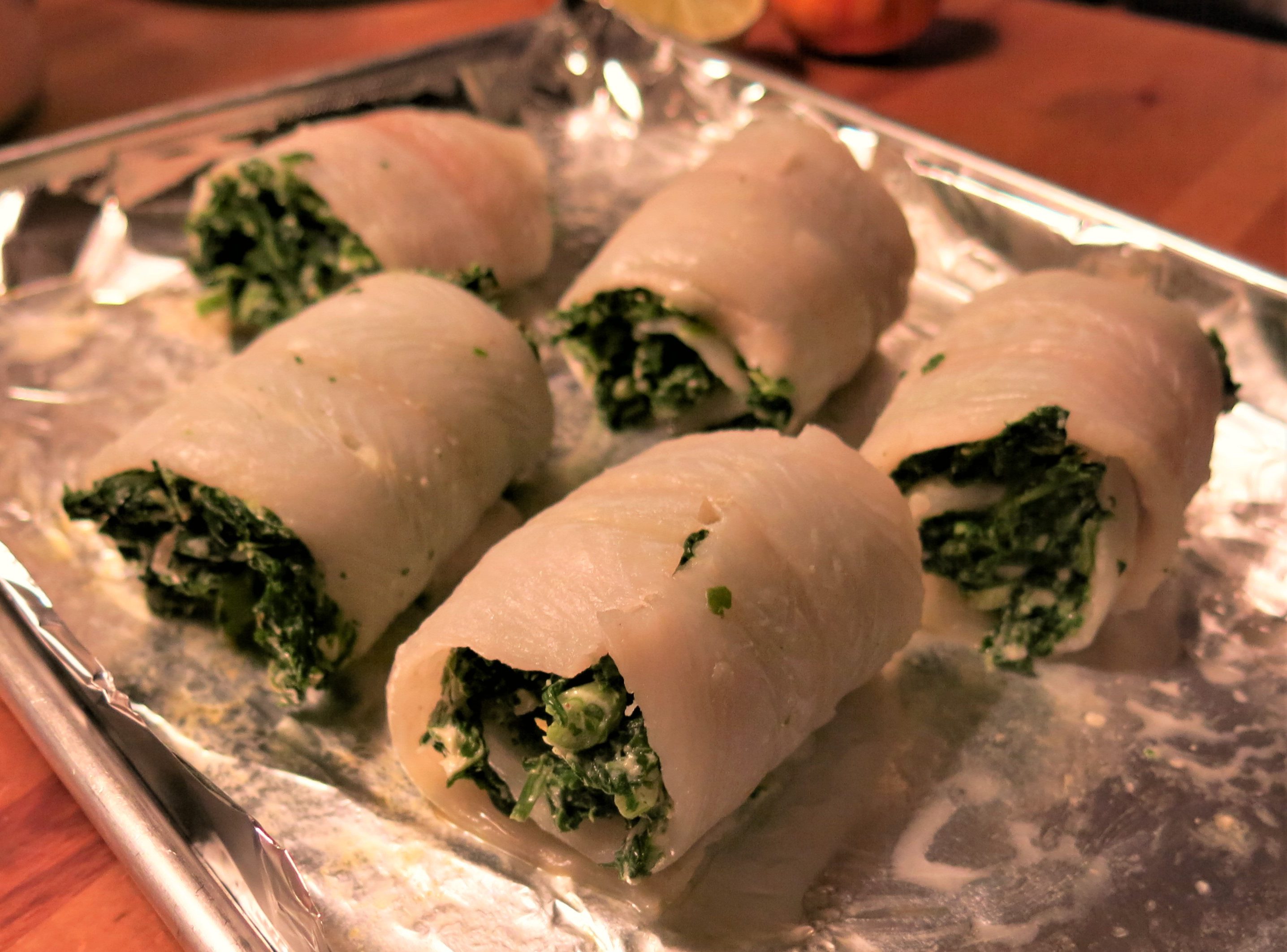 Roll-Your-Own Sole Filled with Spinach & Drizzled with Brown Butter ...