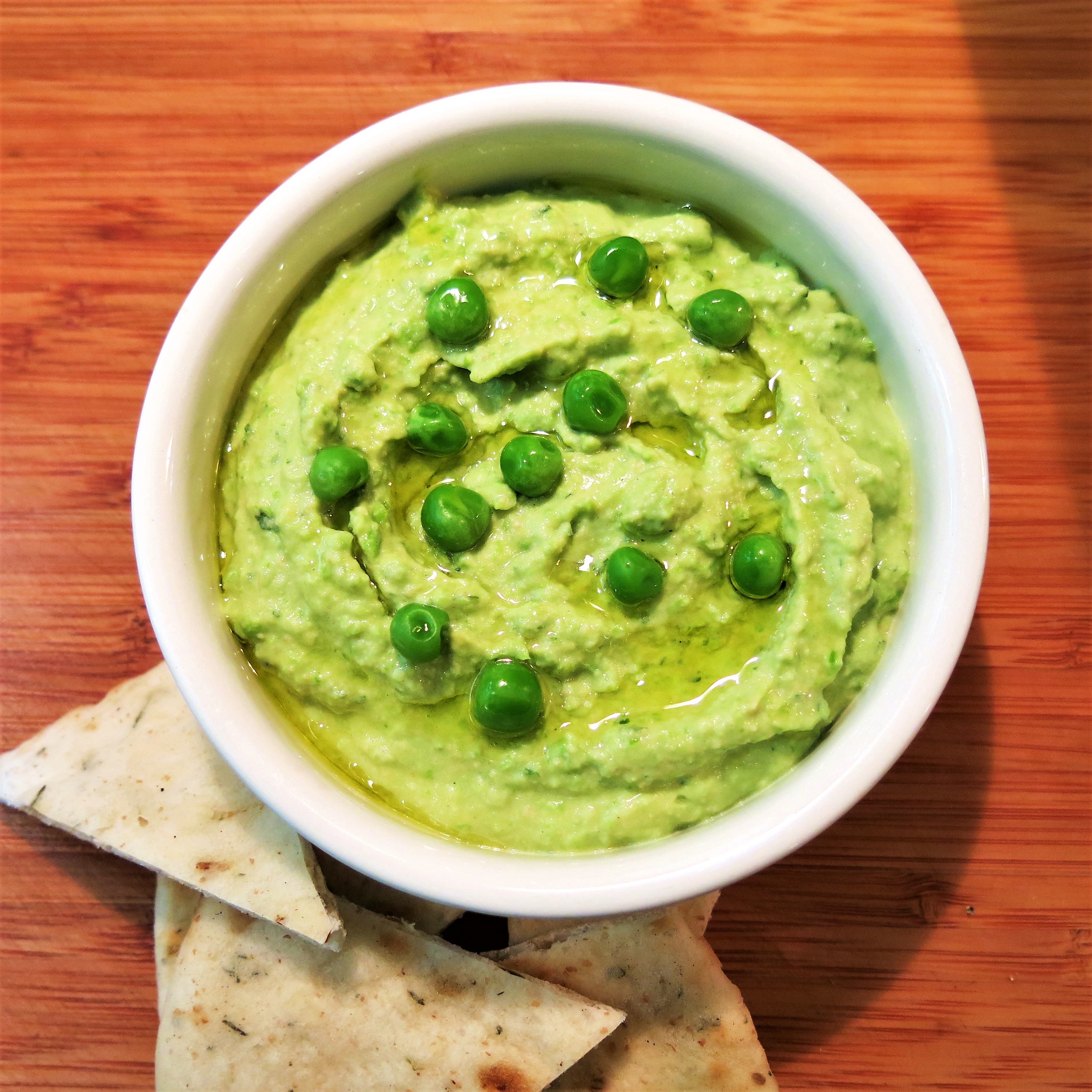 Pea Green Pea Hummus with Meyer Lemon and Mint | Goddess Cooks