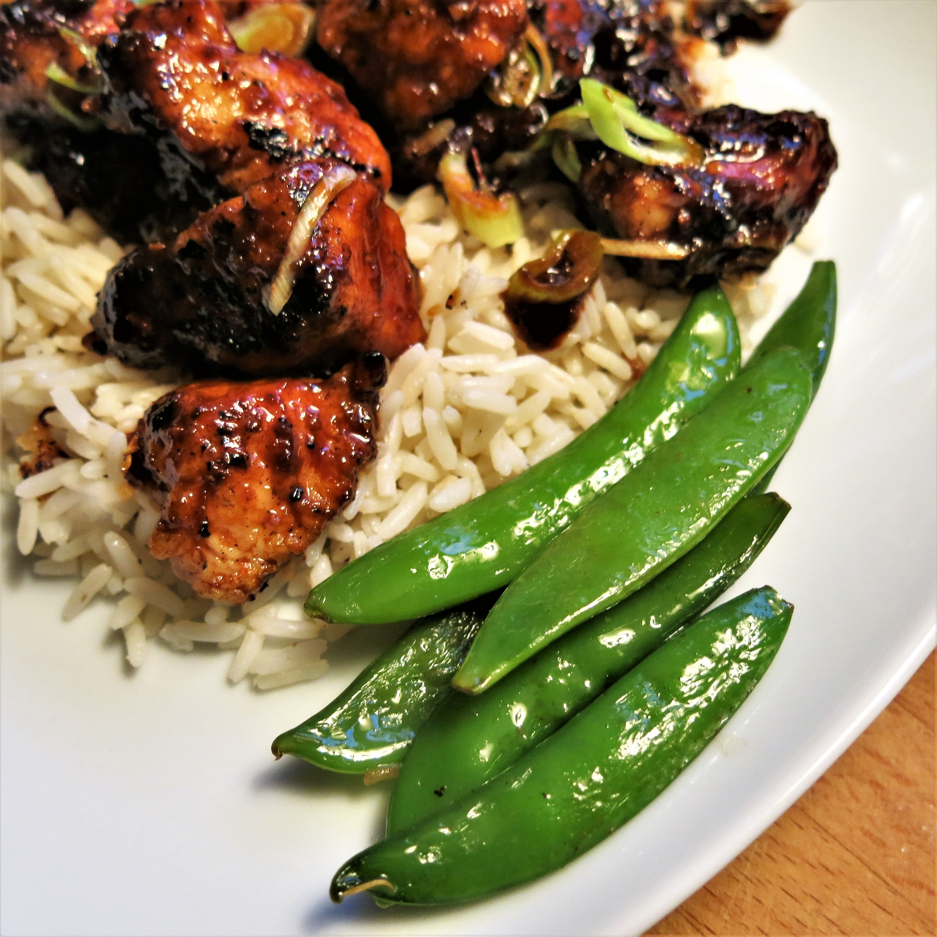Quick Roasted Sugar Snap Peas with Garlic and Ginger | Goddess Cooks