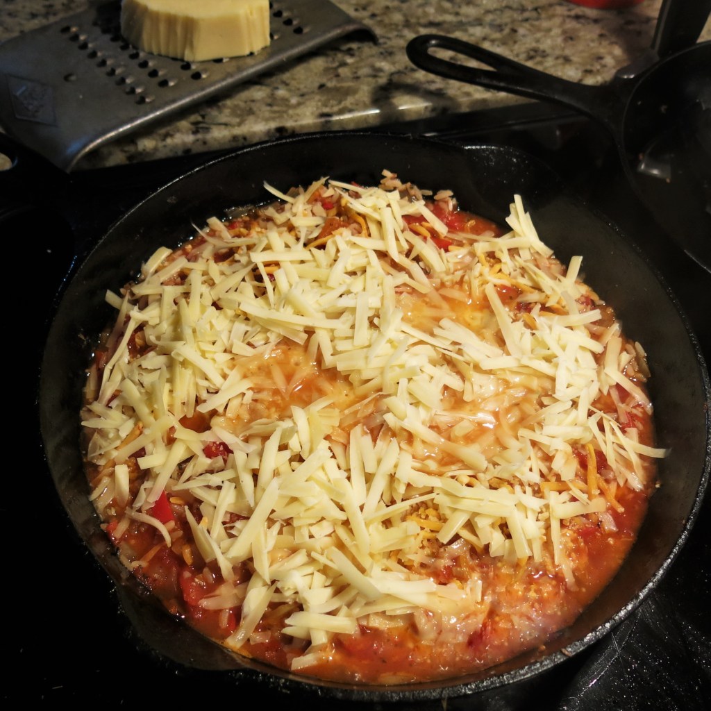 Cheesy Rice with Tomatoes, Onions and Garlic | Goddess Cooks