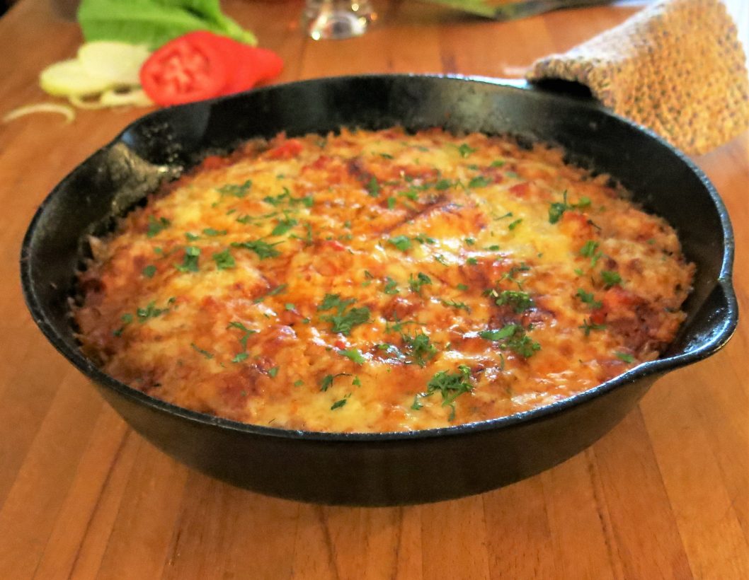 Cheesy Rice with Tomatoes, Onions and Garlic | Goddess Cooks