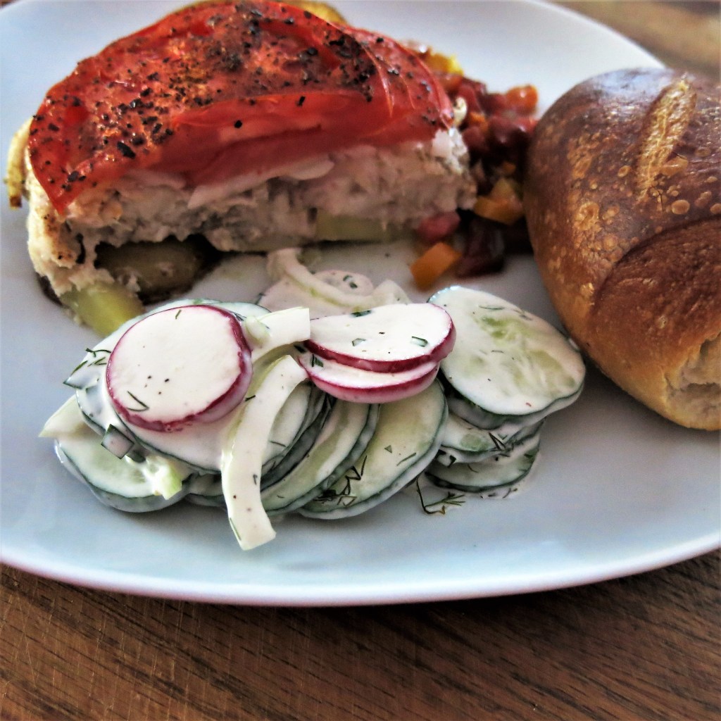 Creamy Cucumber-Radish Salad with Dill and Chives | Goddess Cooks