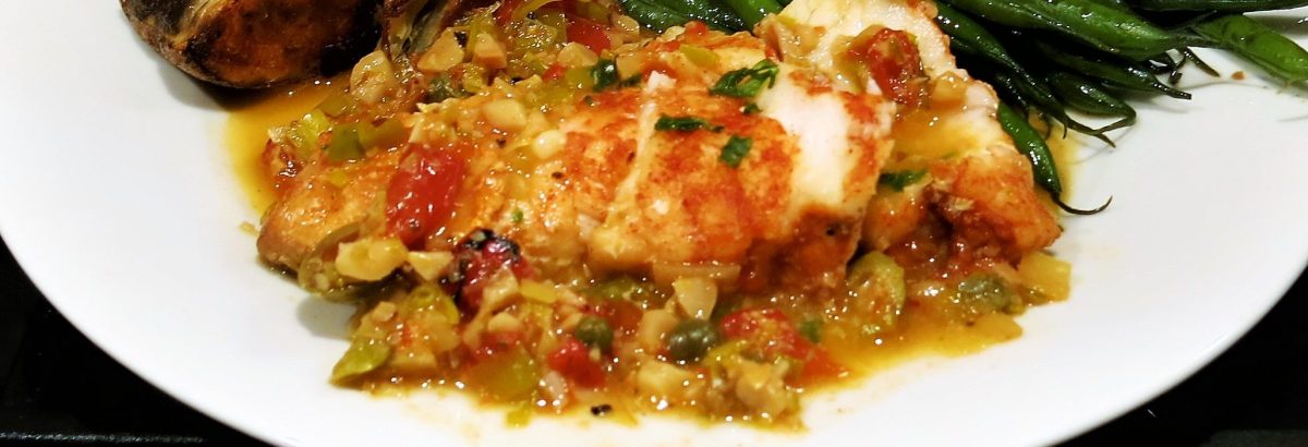 Spanish-Style Braised Monkfish in Roasted Pepper-Saffron Sauce ...