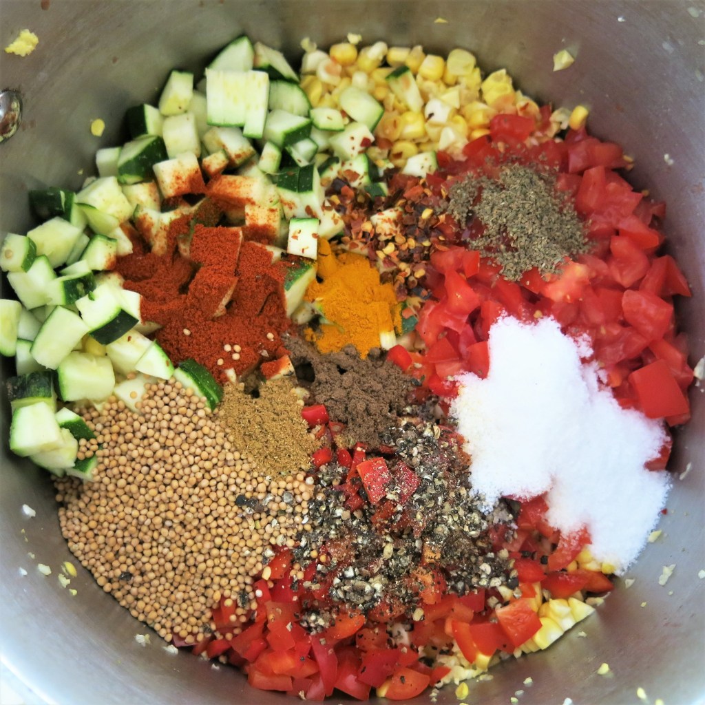 Sweet Corn-Zucchini-Red Pepper Relish | Goddess Cooks