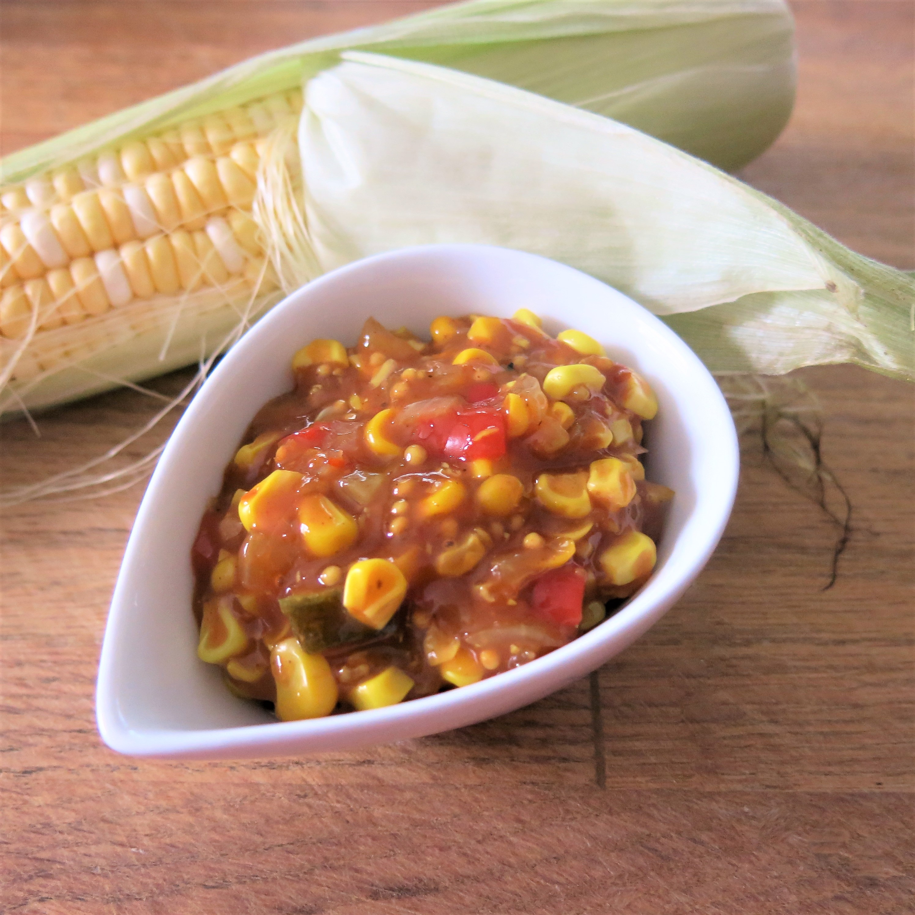 Sweet Corn-Zucchini-Red Pepper Relish | Goddess Cooks